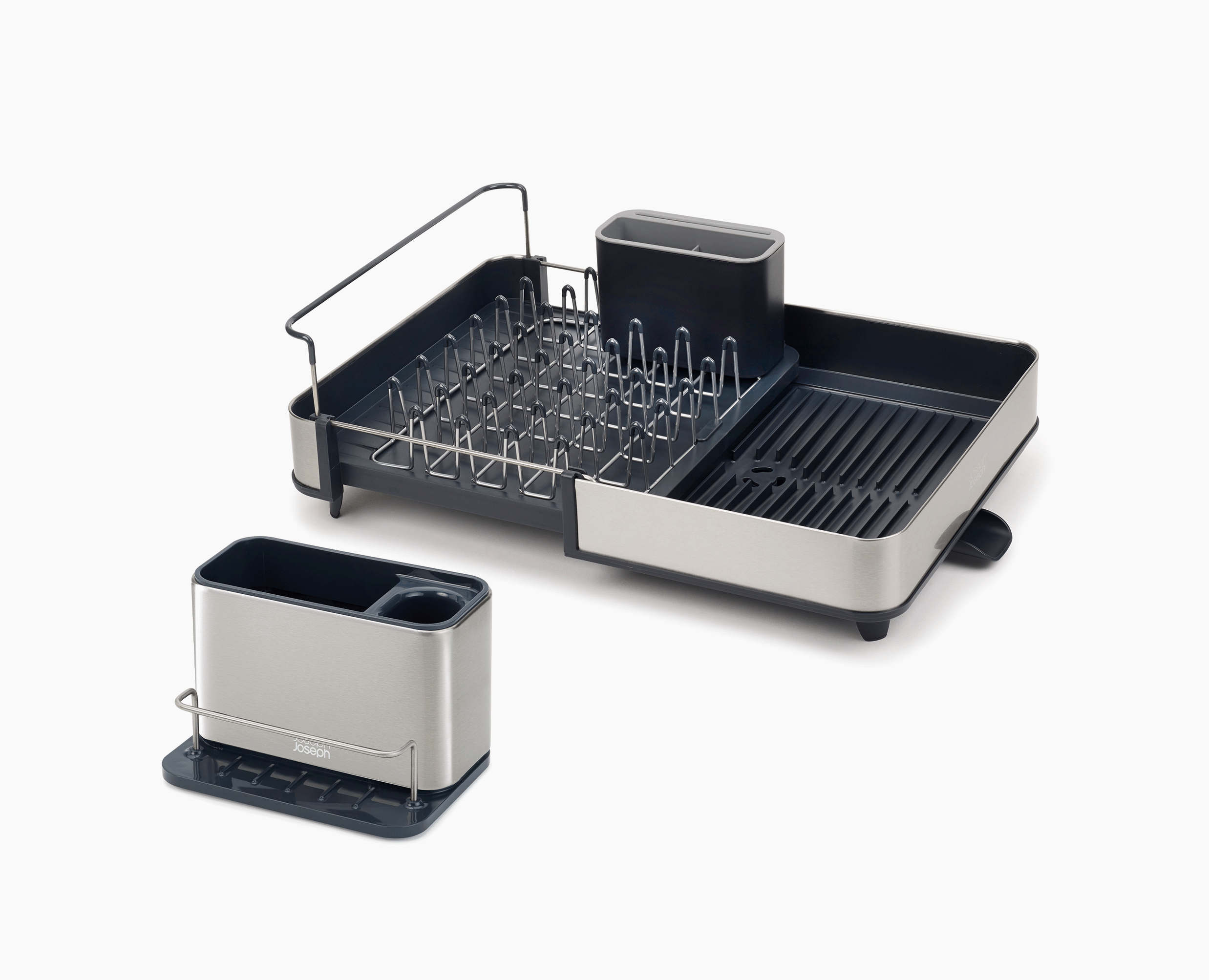 2-piece Steel Dish Drainer & Sink Tidy Set | Joseph Joseph US