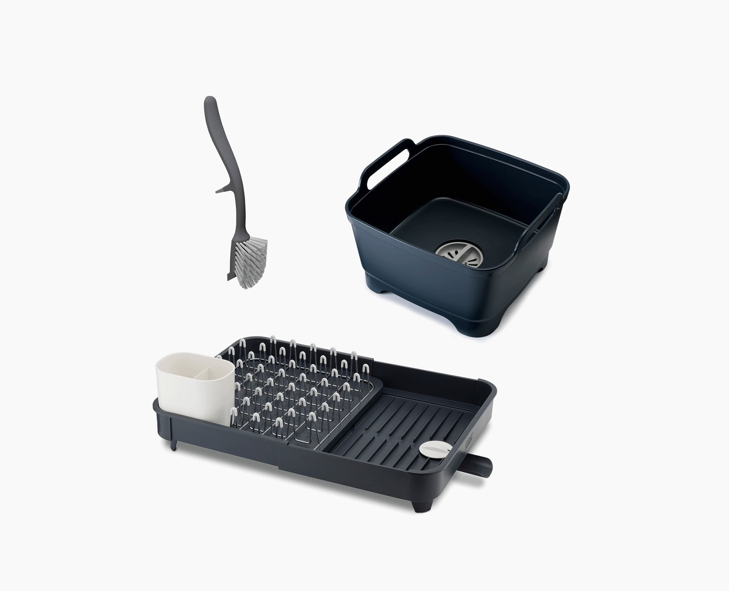 Gray Washing up Bowl and Drainer Set | Joseph Joseph US