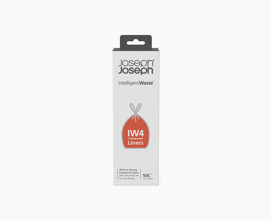 IW4 Extra Strong 20 Clear Trash Bags - up to 90L | Joseph Joseph US