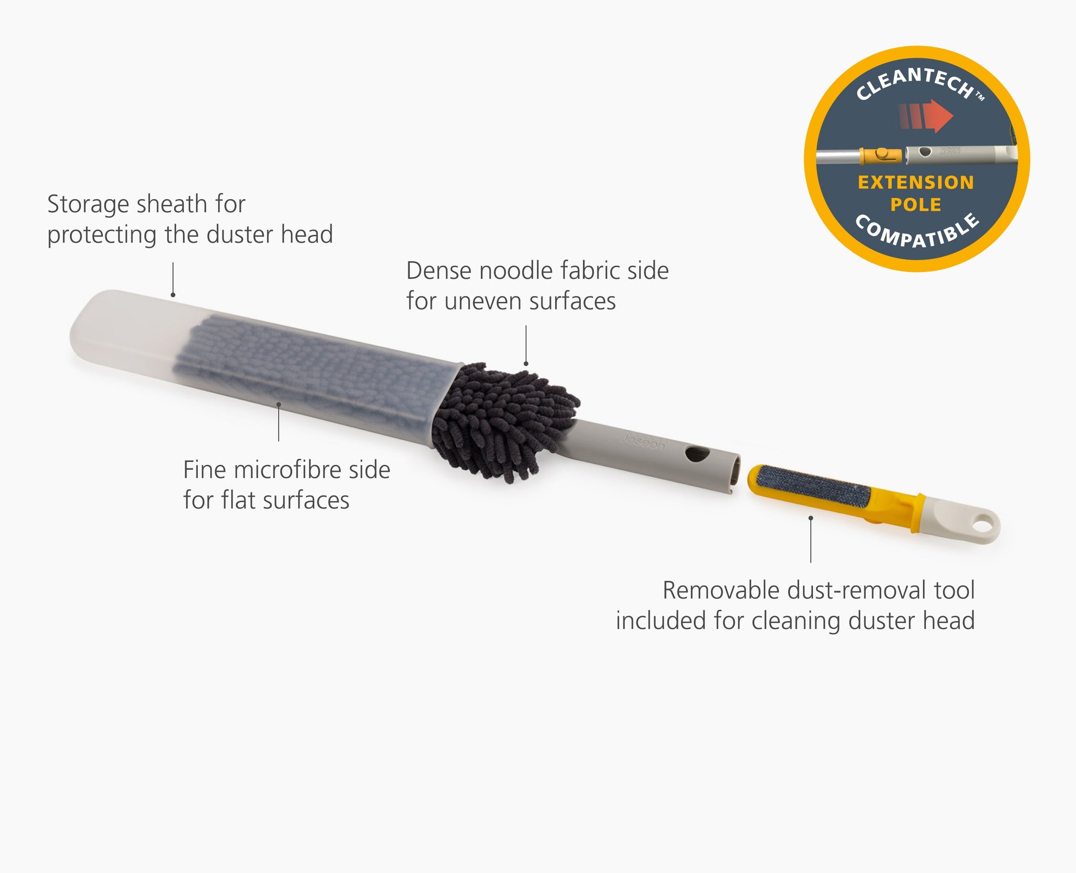 3-in-1 Duster with Cleanstore Sheath CleanTech™ | Joseph Joseph US