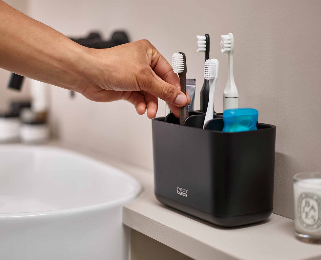 Large Black Toothbrush Caddy | Joseph Joseph US