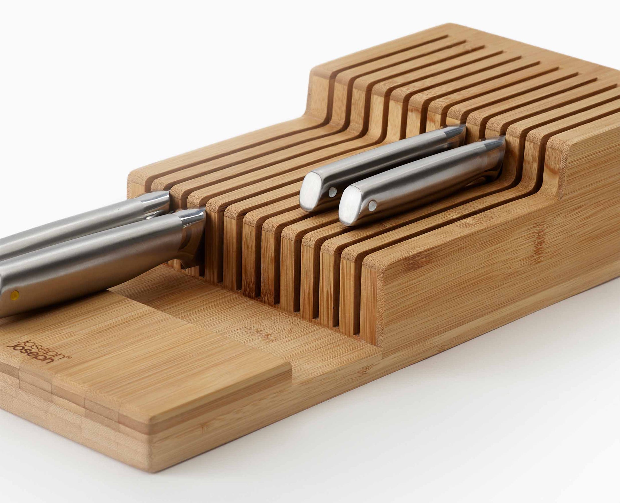 Large Bamboo In-Drawer Knife Organizer | Joseph Joseph US