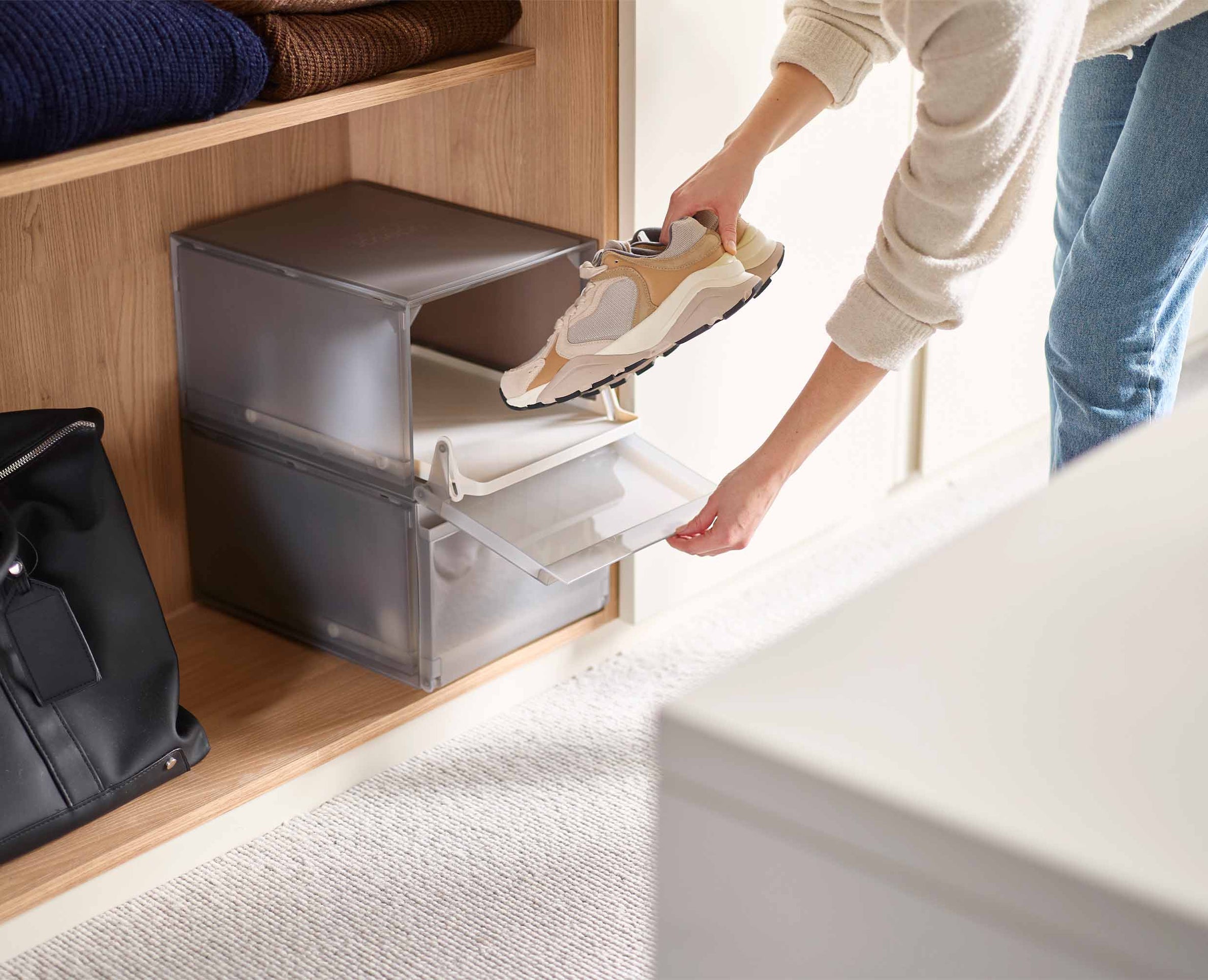ShoeCase 2-piece Stackable Shoe Boxes | Joseph Joseph US